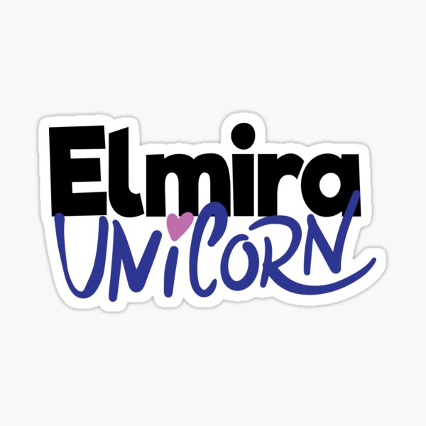 "Elmira Unicorn New York Raised Me Chemung County" Sticker by ...