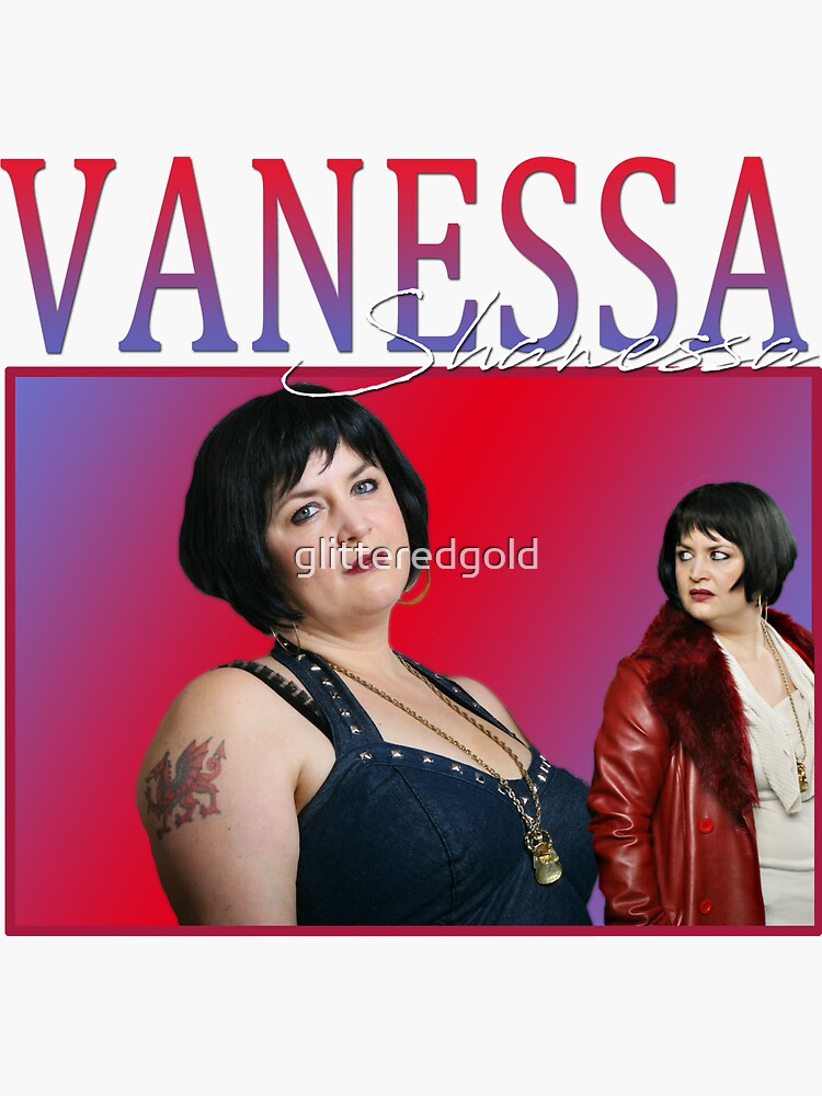 "vanessa shanessa." Sticker by glitteredgold | Redbubble