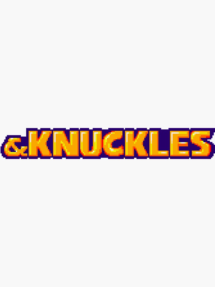 "& KNUCKLES" Sticker for Sale by exclamashark | Redbubble