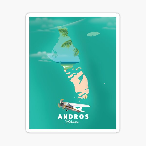 "Andros Bahamas" Sticker for Sale by vectorwebstore | Redbubble
