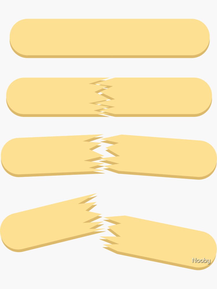 "A Popsicle Stick in the Breaking" Sticker by Nooby | Redbubble