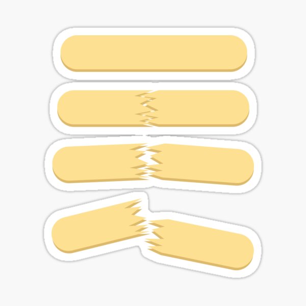 "A Popsicle Stick in the Breaking" Sticker by Nooby | Redbubble