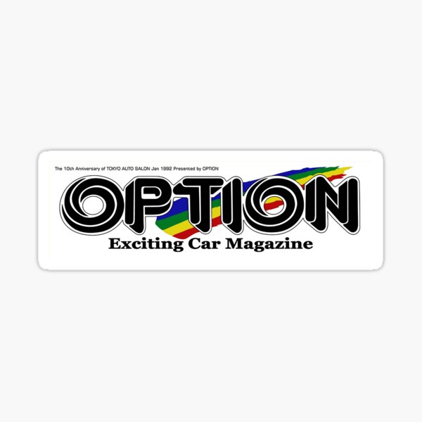 "Option - JDM Tuning Exiting Car Magazine" Sticker for Sale by Roobeh ...