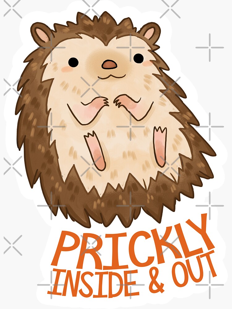 "Prickly Hedgehog" Sticker for Sale by michelledraws | Redbubble