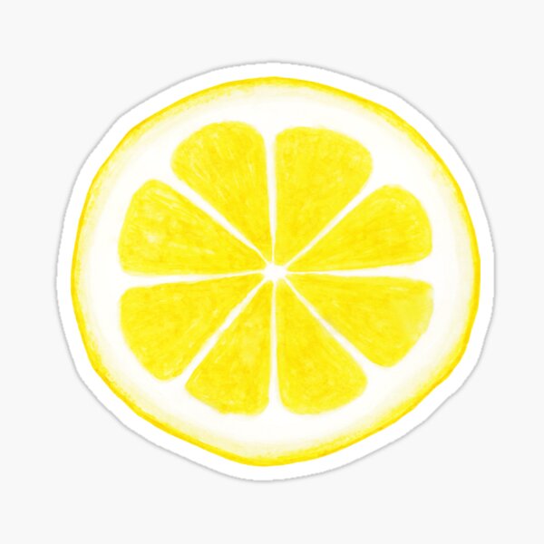 "Watercolor Lemon Slice" Sticker by Flenny | Redbubble