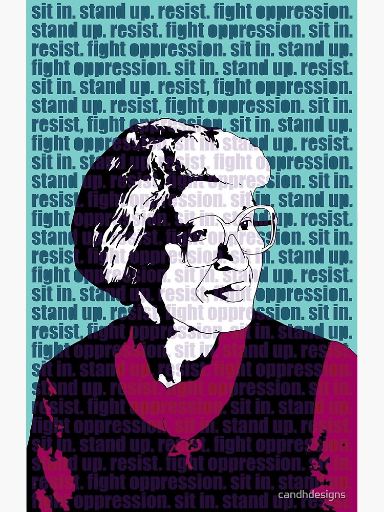 "Rosa Parks Sit in Stand Up Resist Fight Oppression" Poster by ...