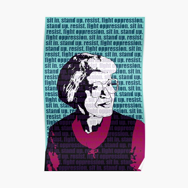 "Rosa Parks Sit in Stand Up Resist Fight Oppression" Poster by ...
