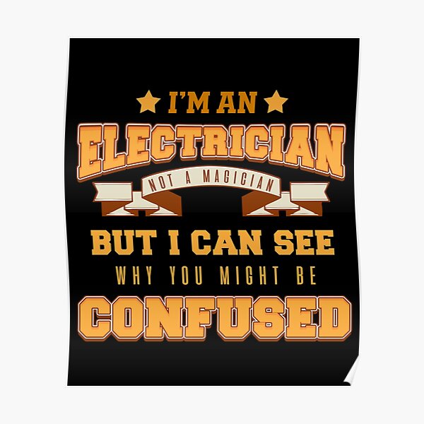 "Elektriker Elektrik Elektrizität Strom Geschenk " Poster von ...