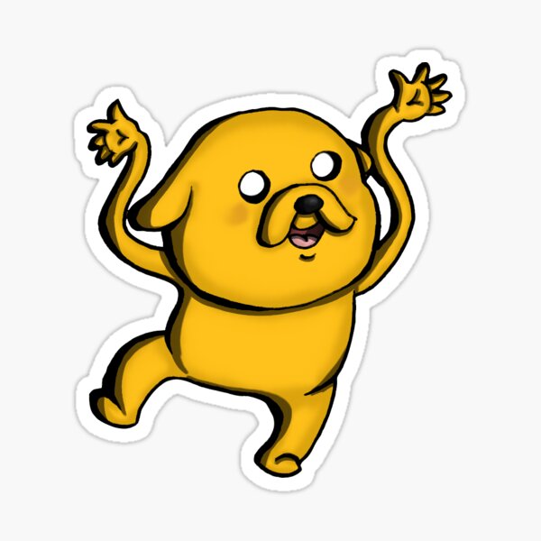 "Jake the Dog" Sticker for Sale by zladdsmith | Redbubble