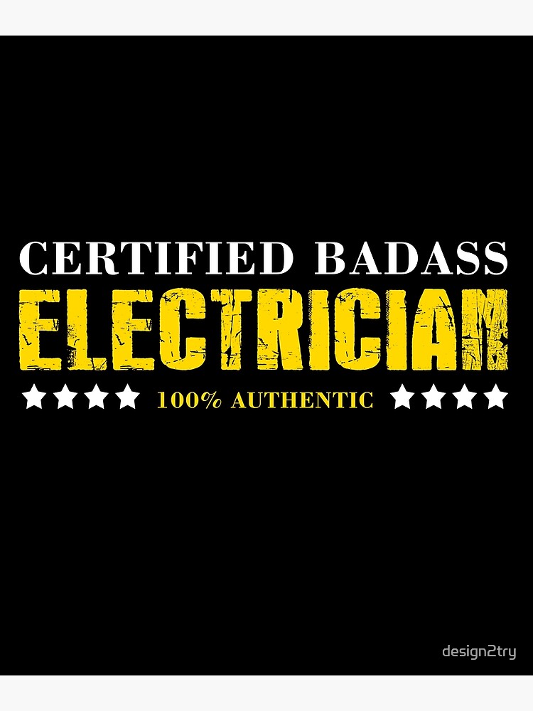 "Electrician Electricity Electrical Power Supply Gift" Poster by ...