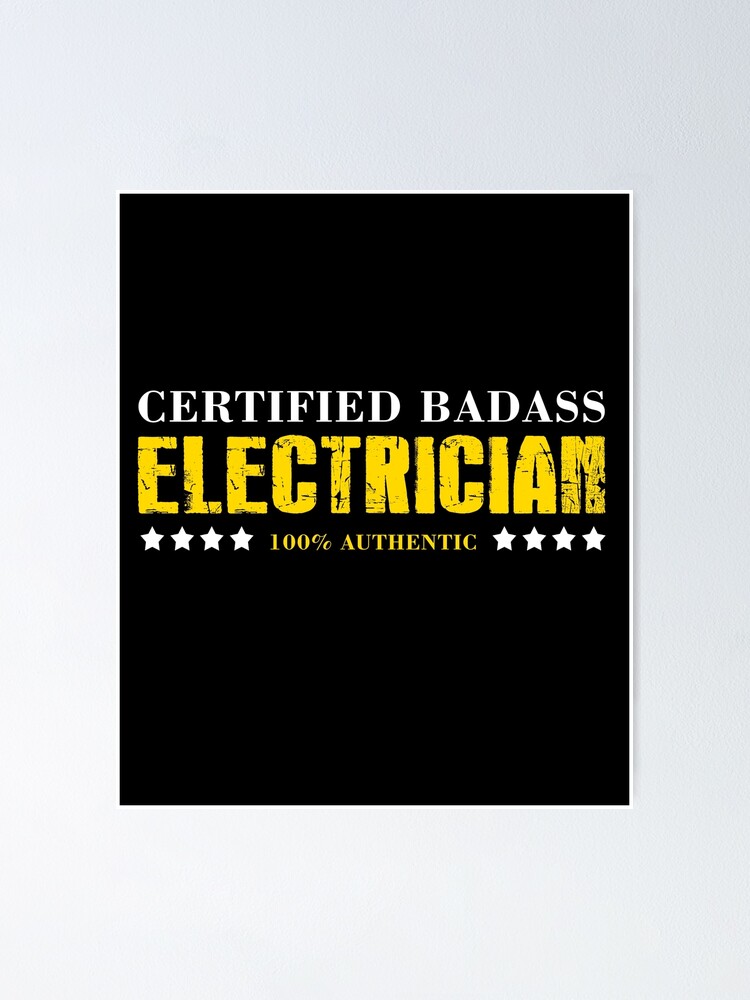 "Electrician Electricity Electrical Power Supply Gift" Poster by ...