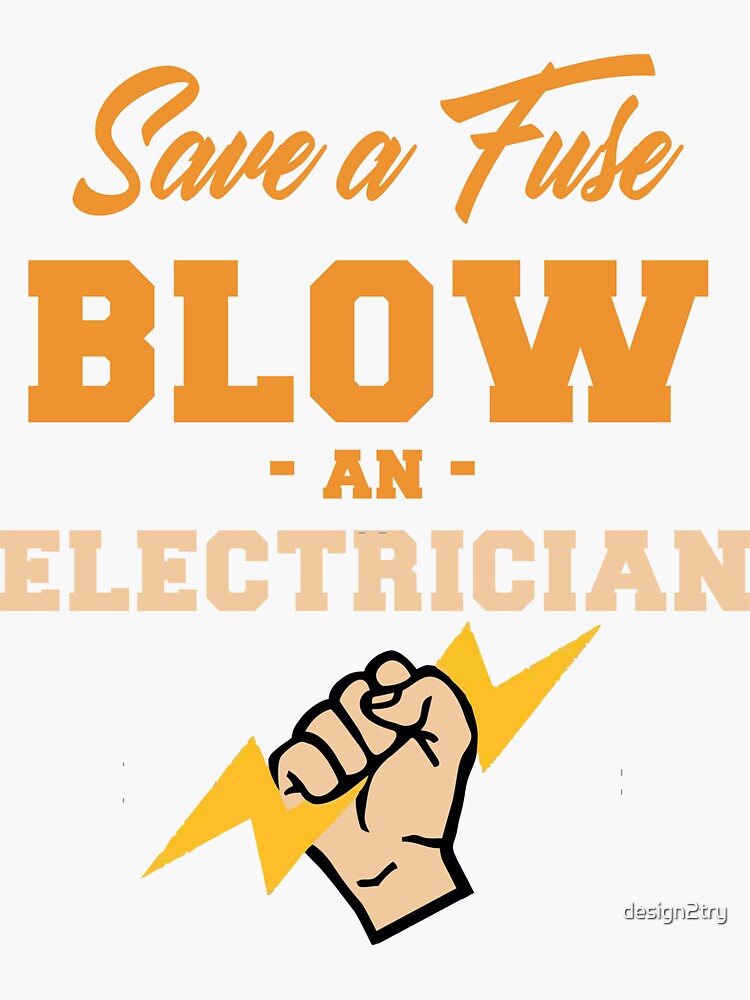 "Electrician Electricity Electrical Power Supply Gift" Sticker for Sale ...