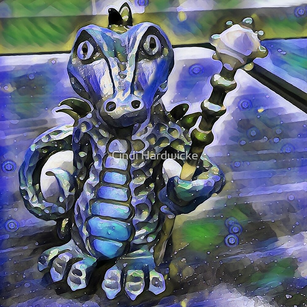 "Skeezer Rex - Dragon Warrior in Blue and Green" by Cindi Hardwicke ...