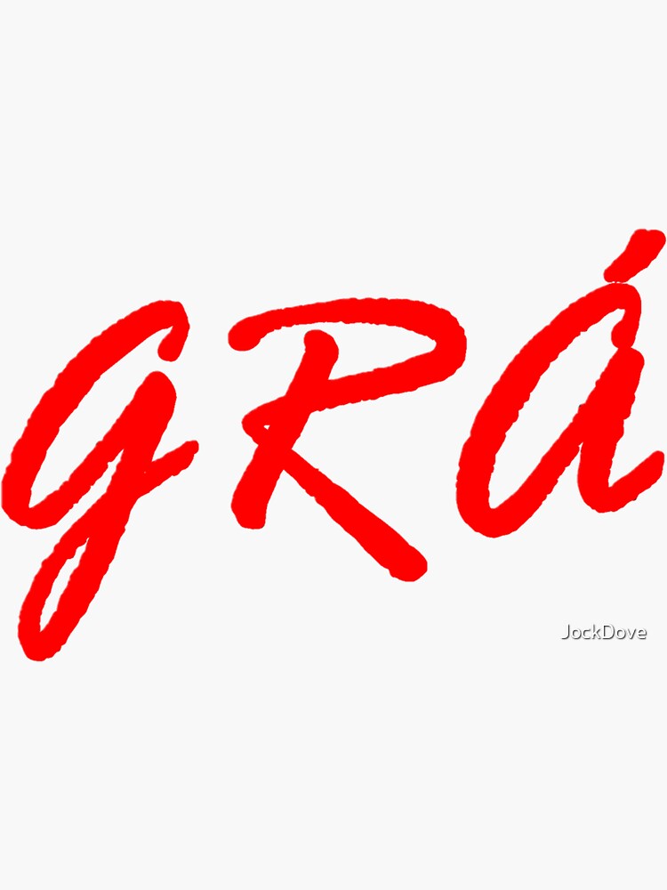 "Grá " Sticker by JockDove | Redbubble