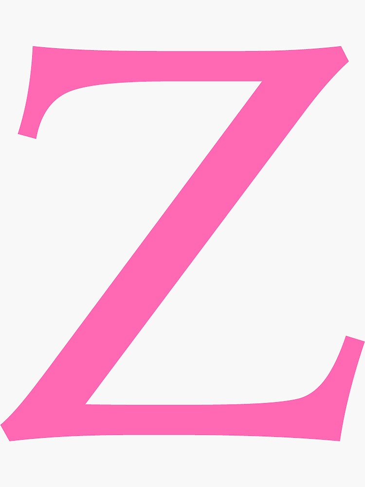 "Pink Z" Sticker for Sale by Lizpappas | Redbubble