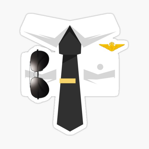 "Airplane Pilot Uniform Design | Halloween Captain Art" Sticker for ...