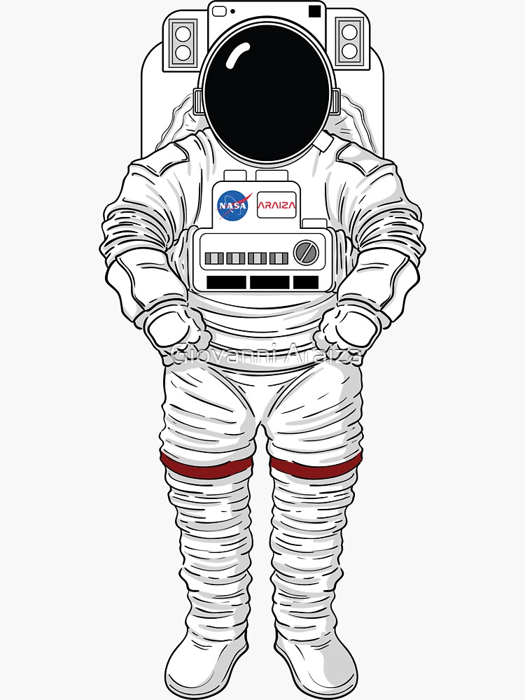 "NASA (EVA)" Sticker for Sale by Giovanni Araiza | Redbubble