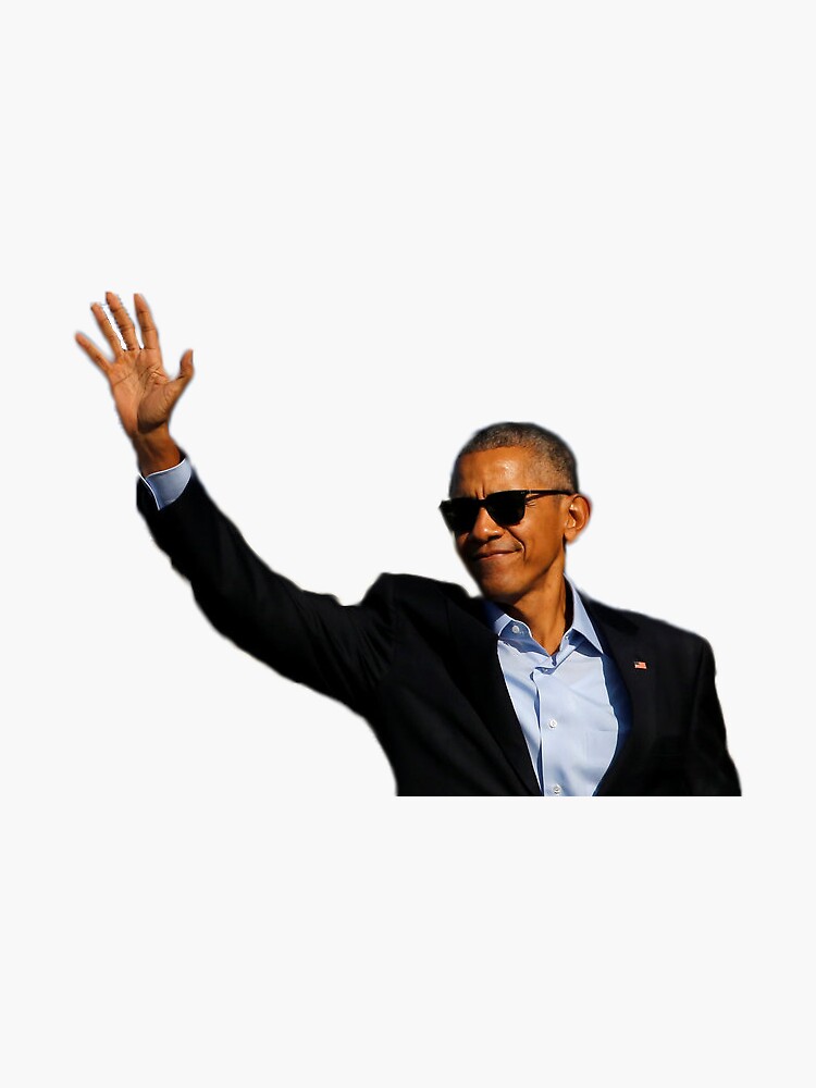 "Barack Obama Waving" Sticker by samkagan | Redbubble