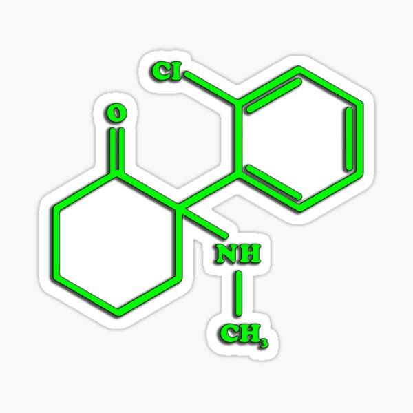"ketamine" Sticker by Orinocco | Redbubble
