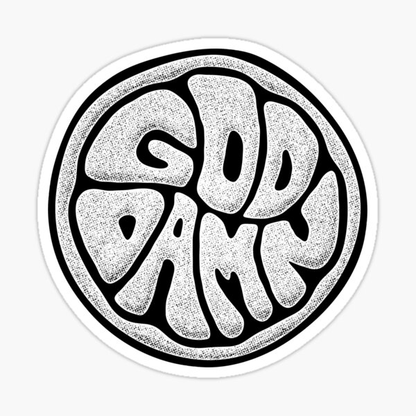 "GOD DAMN" Sticker for Sale by MoSt90 | Redbubble