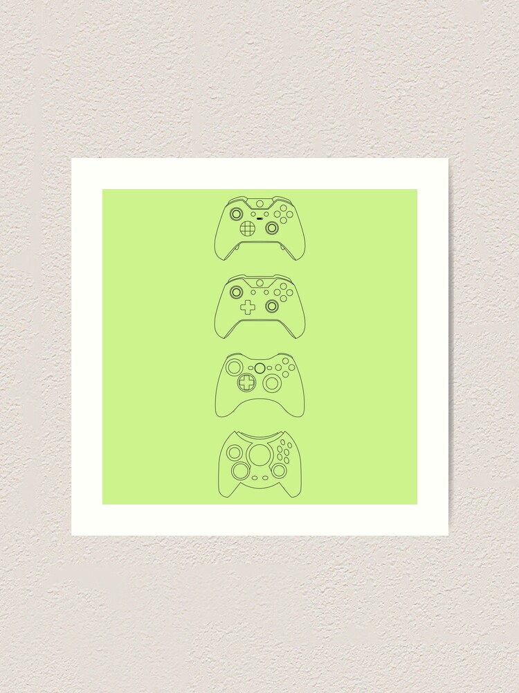 "Evolution of Xbox Controllers" Art Print for Sale by MartineMeeka | Redbubble