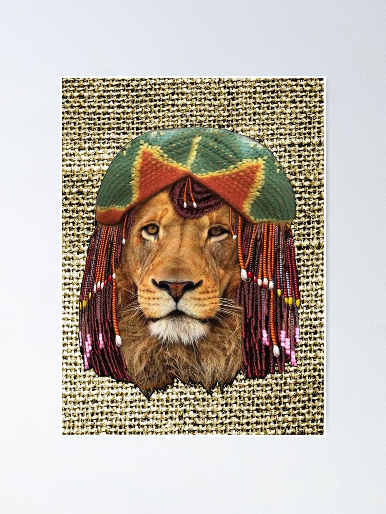 Póster «Diseño del humor del león de la Rastafari-fauna» de NadineMay ...