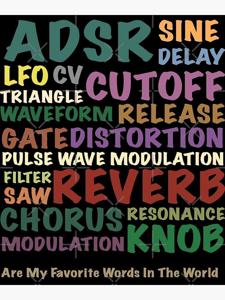 "Funny Synthesizer Functions Words" Poster for Sale by mewzeek-T ...