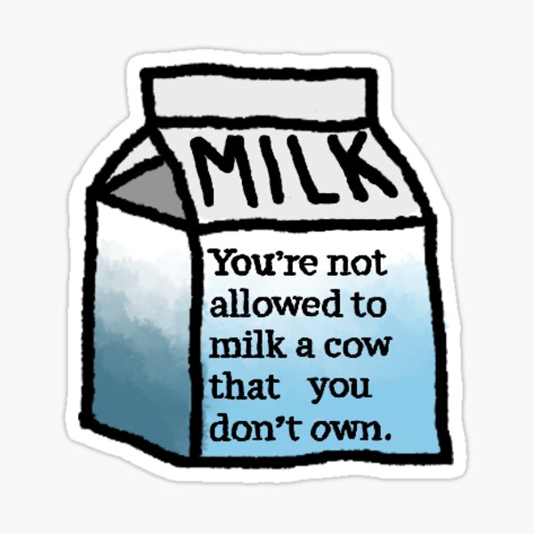 "Milk" Sticker for Sale by jvanglad | Redbubble