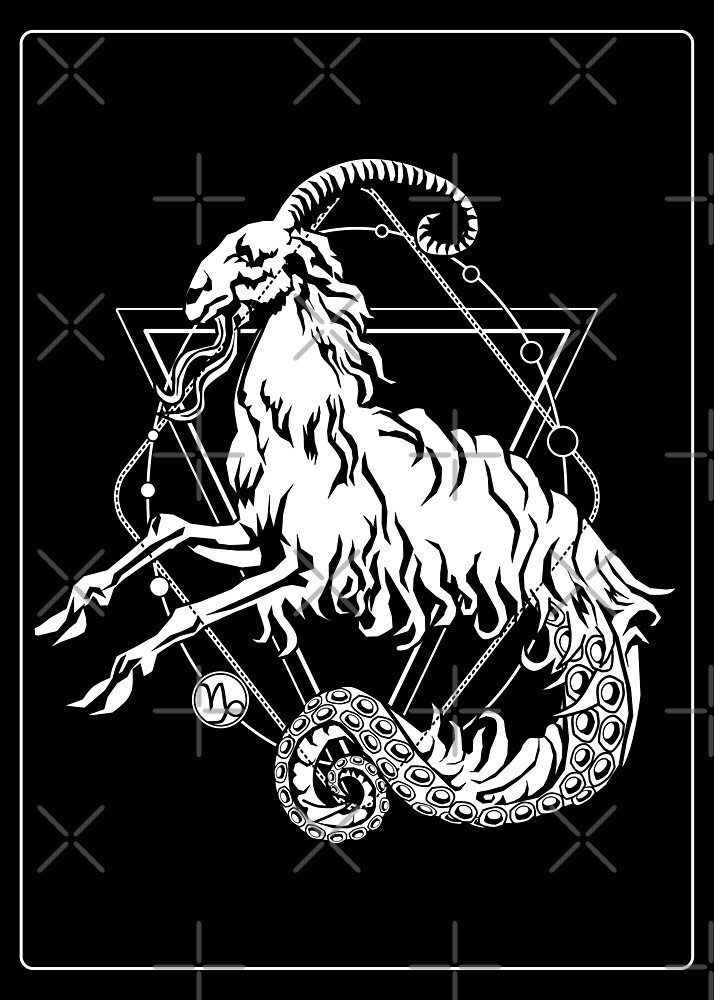 "Capricorn - the Zodiac Sea Goat " by VonKowen | Redbubble