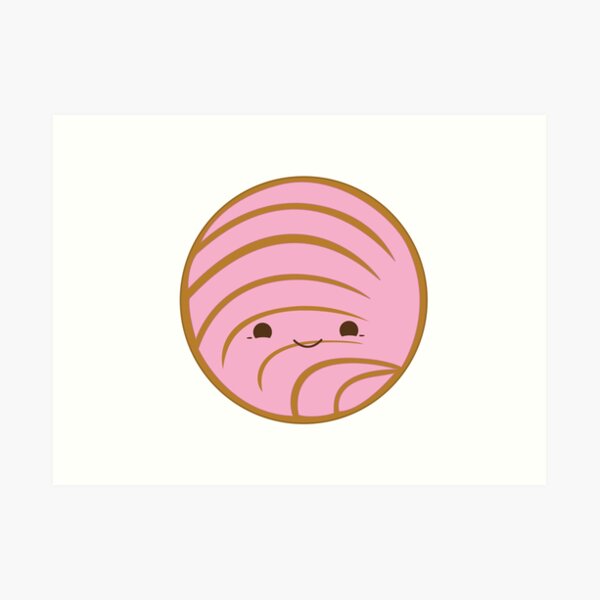"Pink Concha Pan Dulce (Mexican Sweet Bread)" Art Print for Sale by ...