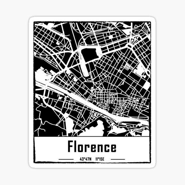 "Florence Italy city map" Sticker for Sale by IvonDesign | Redbubble