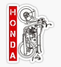 Motorcycle Vintage Honda Stickers | Redbubble