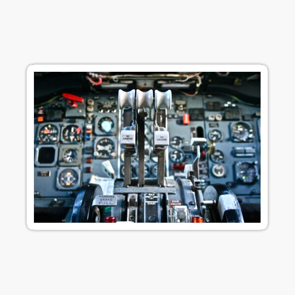 "Boeing 727 Throttle Quadrant" Sticker by samstallman | Redbubble