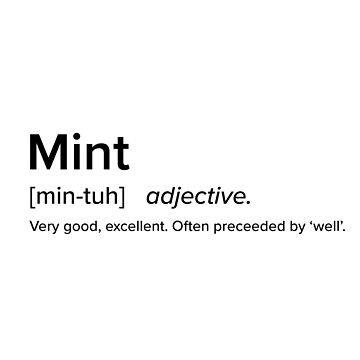 "Mint - British Slang Defined Collection" Art Board Print for Sale by ...