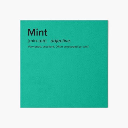 "Mint - British Slang Defined Collection" Art Board Print for Sale by ...