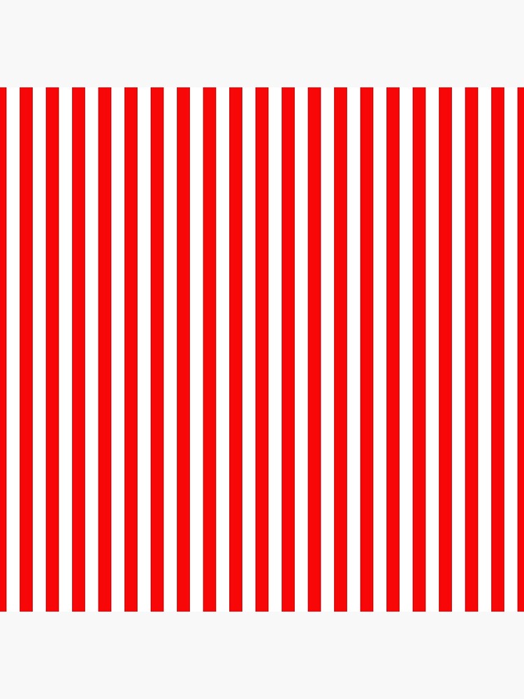 Póster «Rayas verticales rojas y blancas brillantes de Valentine de la ...