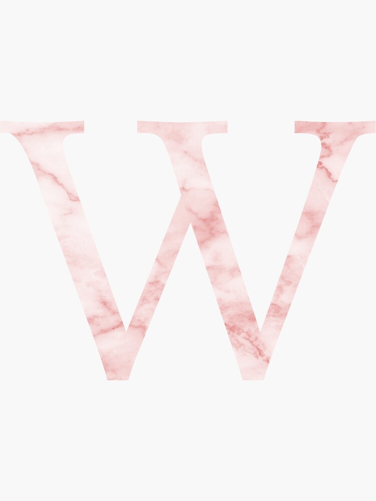 "3" Pink Marble W" Sticker for Sale by Lizpappas | Redbubble