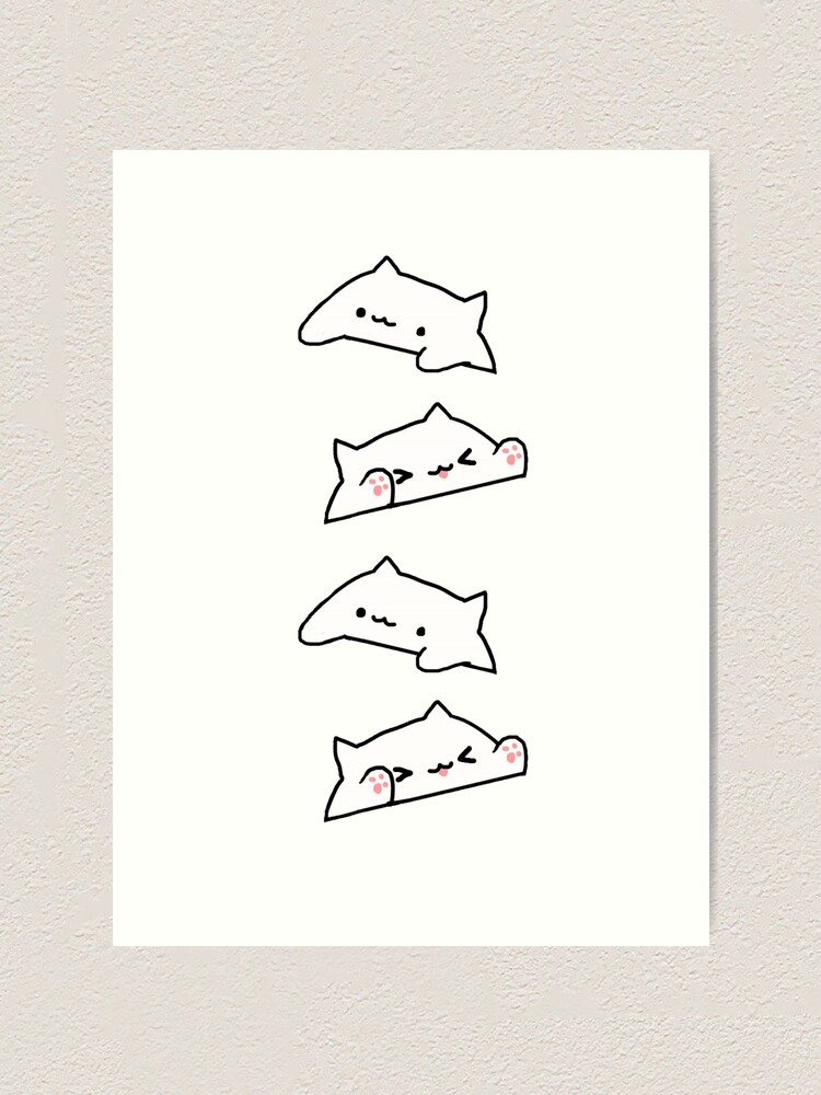 "Cute Bongo Kitty Cat" Art Print by benhonda | Redbubble