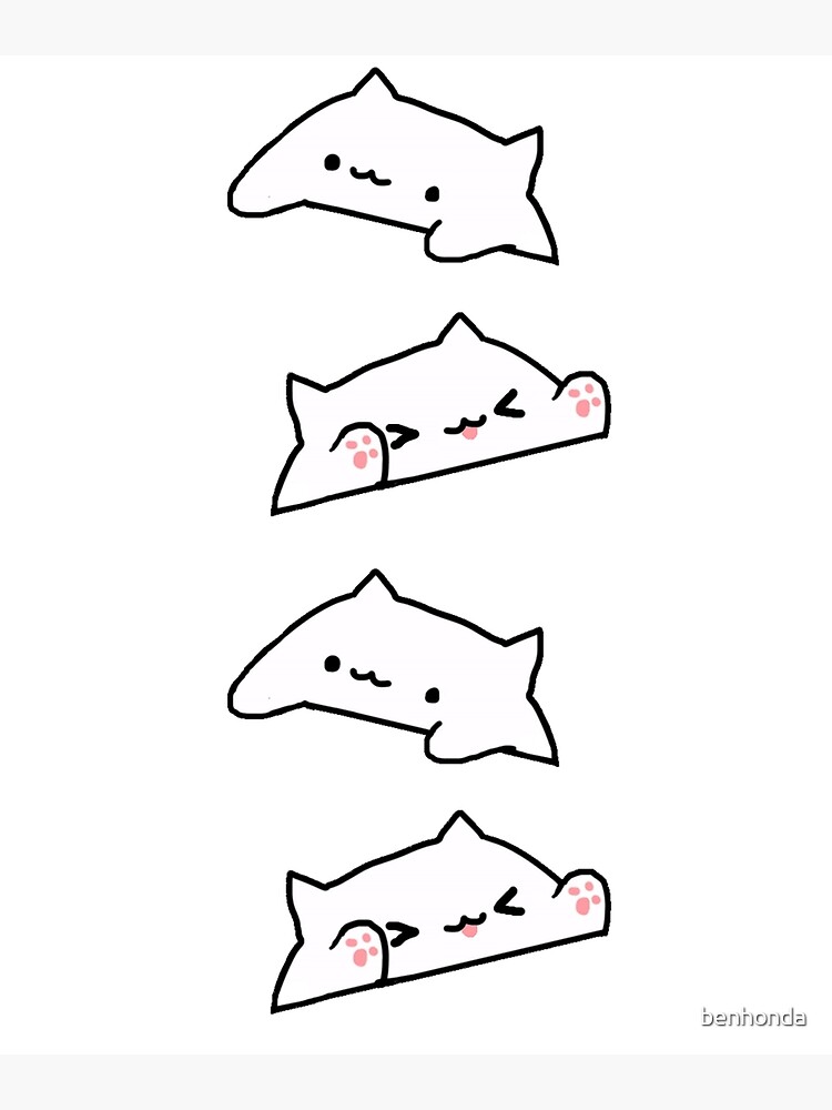 "Cute Bongo Kitty Cat" Art Print by benhonda | Redbubble