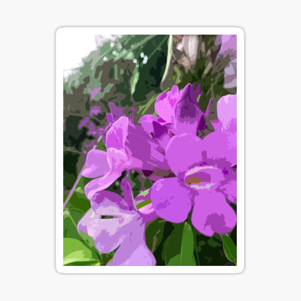 "Flor Morada" Sticker by erinsands | Redbubble
