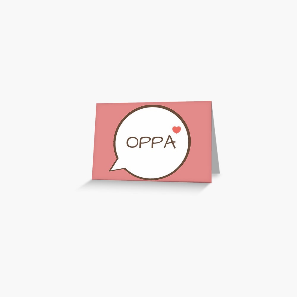 "OPPA - Pink" Greeting Card for Sale by CynthiaAd | Redbubble