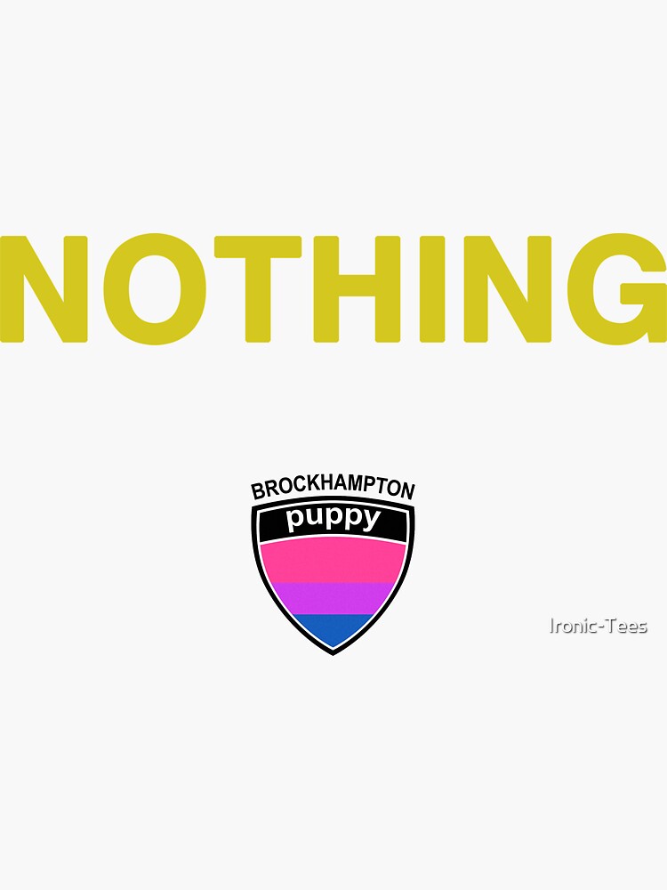 "Brockhampton Nothing" Sticker for Sale by Ironic-Tees | Redbubble