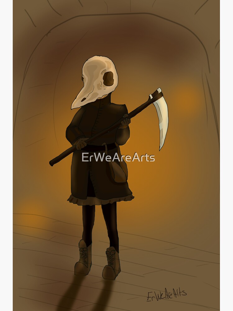 "Skeleton Bird Necromancer Plague Doctor" Sticker for Sale by ...