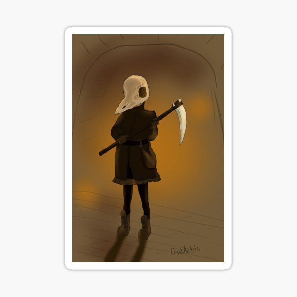 "Skeleton Bird Necromancer Plague Doctor" Sticker for Sale by ...