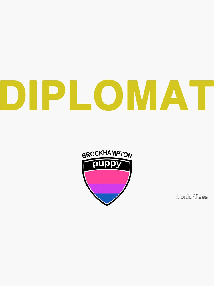 "Brockhampton DIPLOMAT" Sticker for Sale by Ironic-Tees | Redbubble