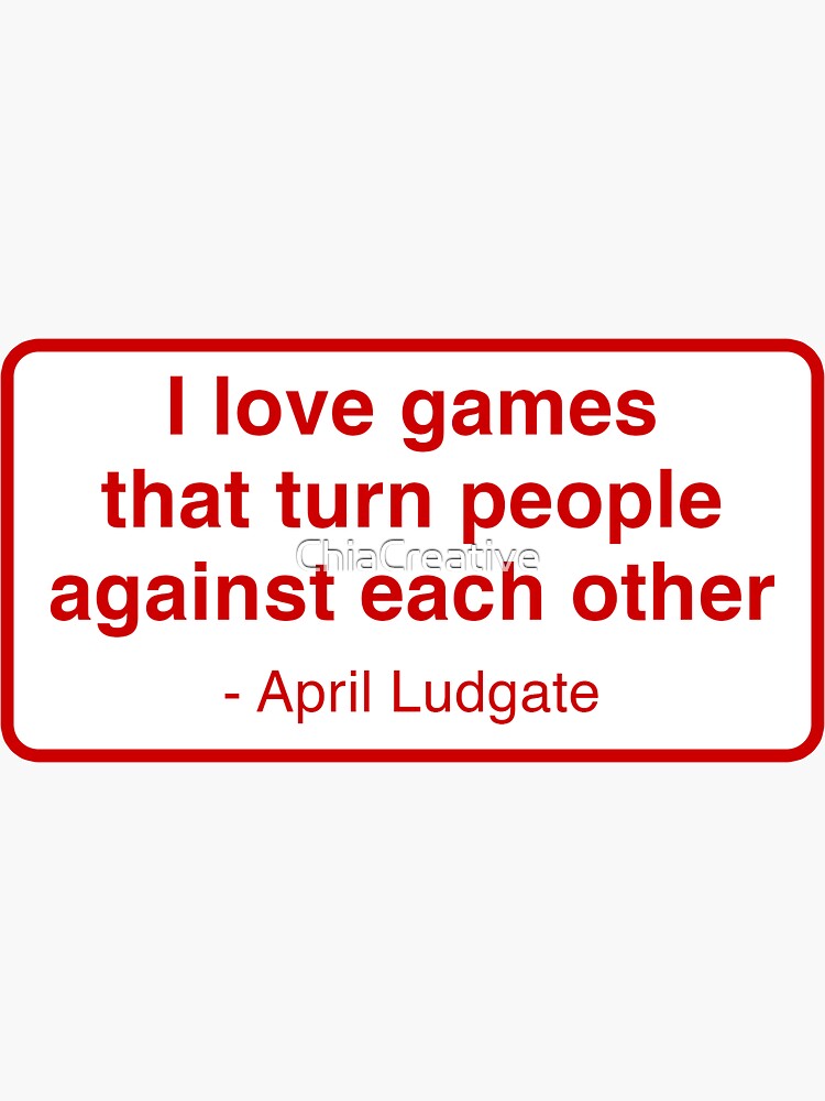"April Ludgate Parks and Rec Quote" Sticker for Sale by ChiaCreative ...