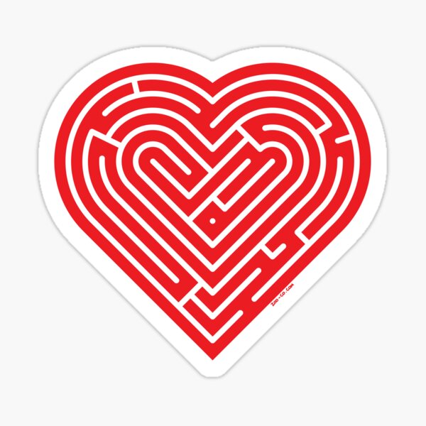 "Labyrinth Heart" Sticker by Zoo-co | Redbubble