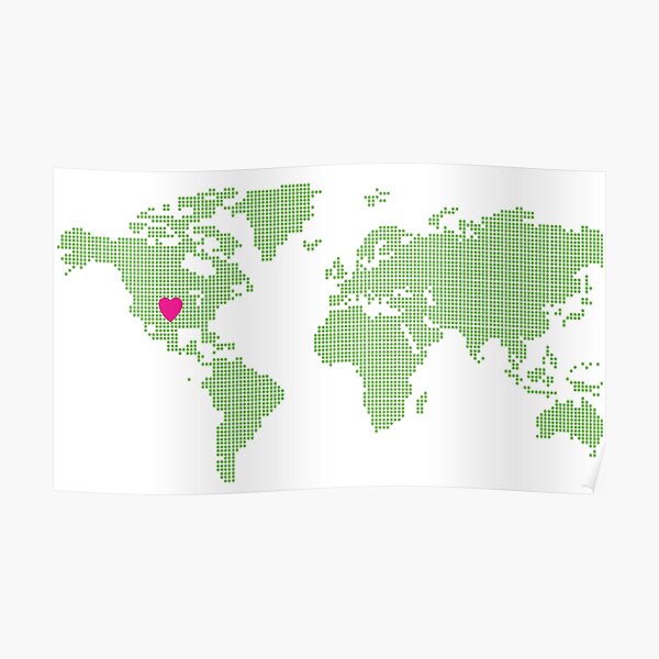 "World map love States" Poster for Sale by jhojho | Redbubble