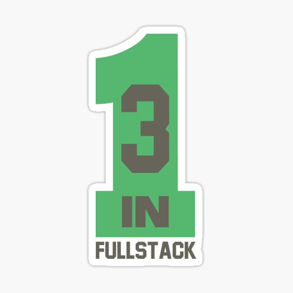 "fullstack 3 in 1" Sticker for Sale by yourgeekside | Redbubble
