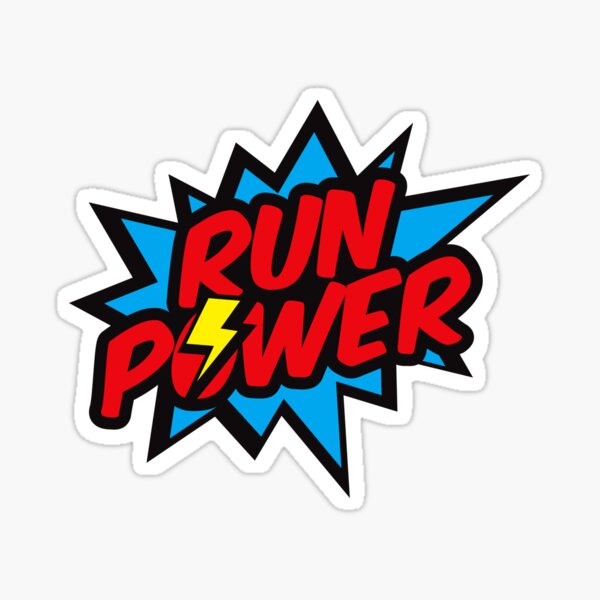 "Run Power" Sticker by tugrulpeker | Redbubble